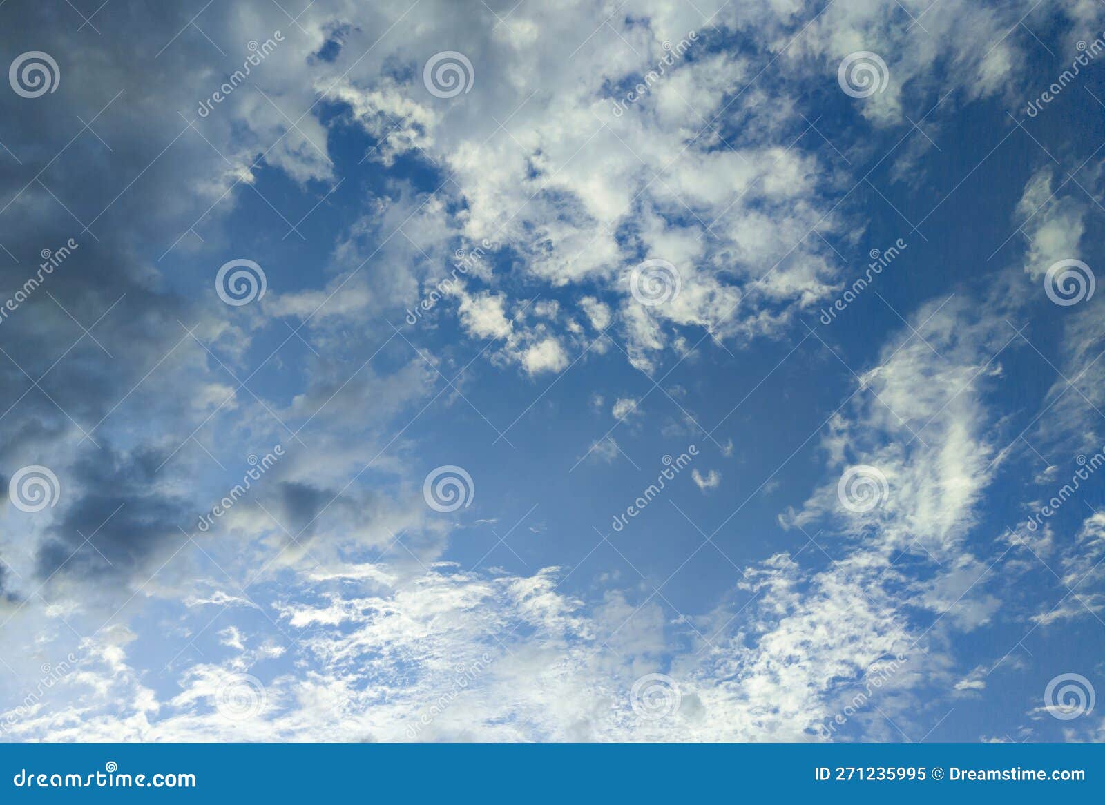 Empty Blue Sky Clear Skyline Background Stock Image - Image of ...