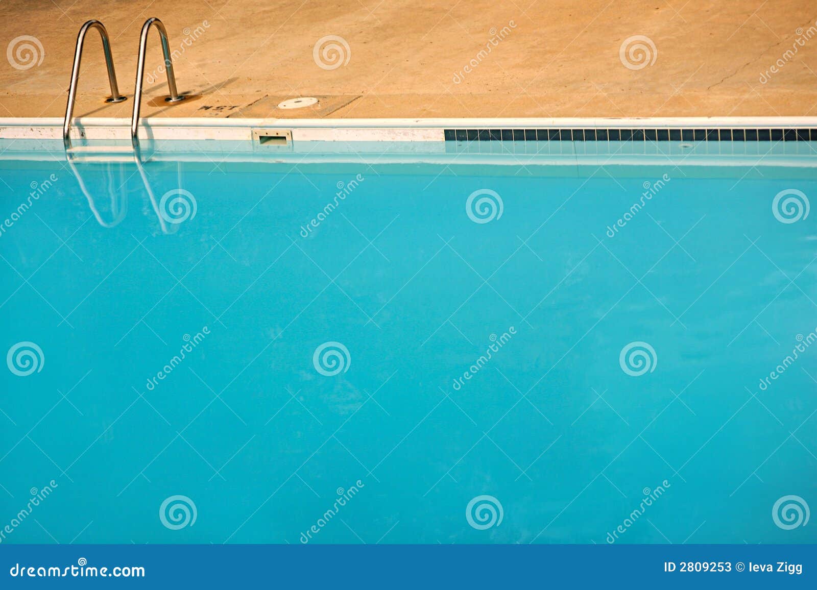 Empty blue swimming pool stock image. Image of heat, background - 2809253