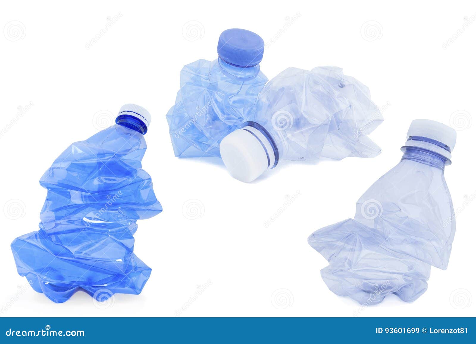 Empty Blue Used Water Bottle for Recycling Stock Image - Image of ...