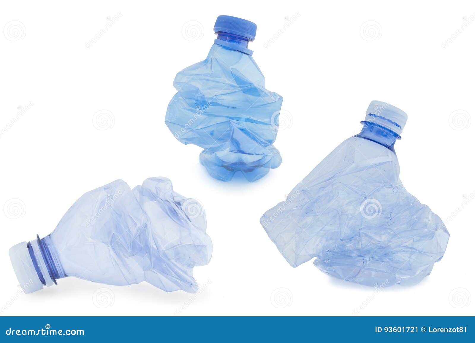 Empty Blue Used Water Bottle for Recycling Stock Image - Image of ...