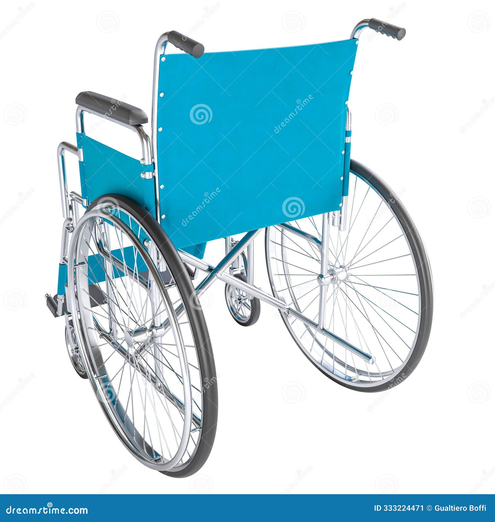 Empty Blue Wheelchair on Transparent Background for Easy Integration ...
