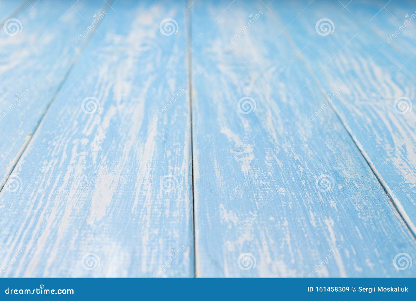Empty Blue Wooden Table in Front Stock Image - Image of design, kitchen ...