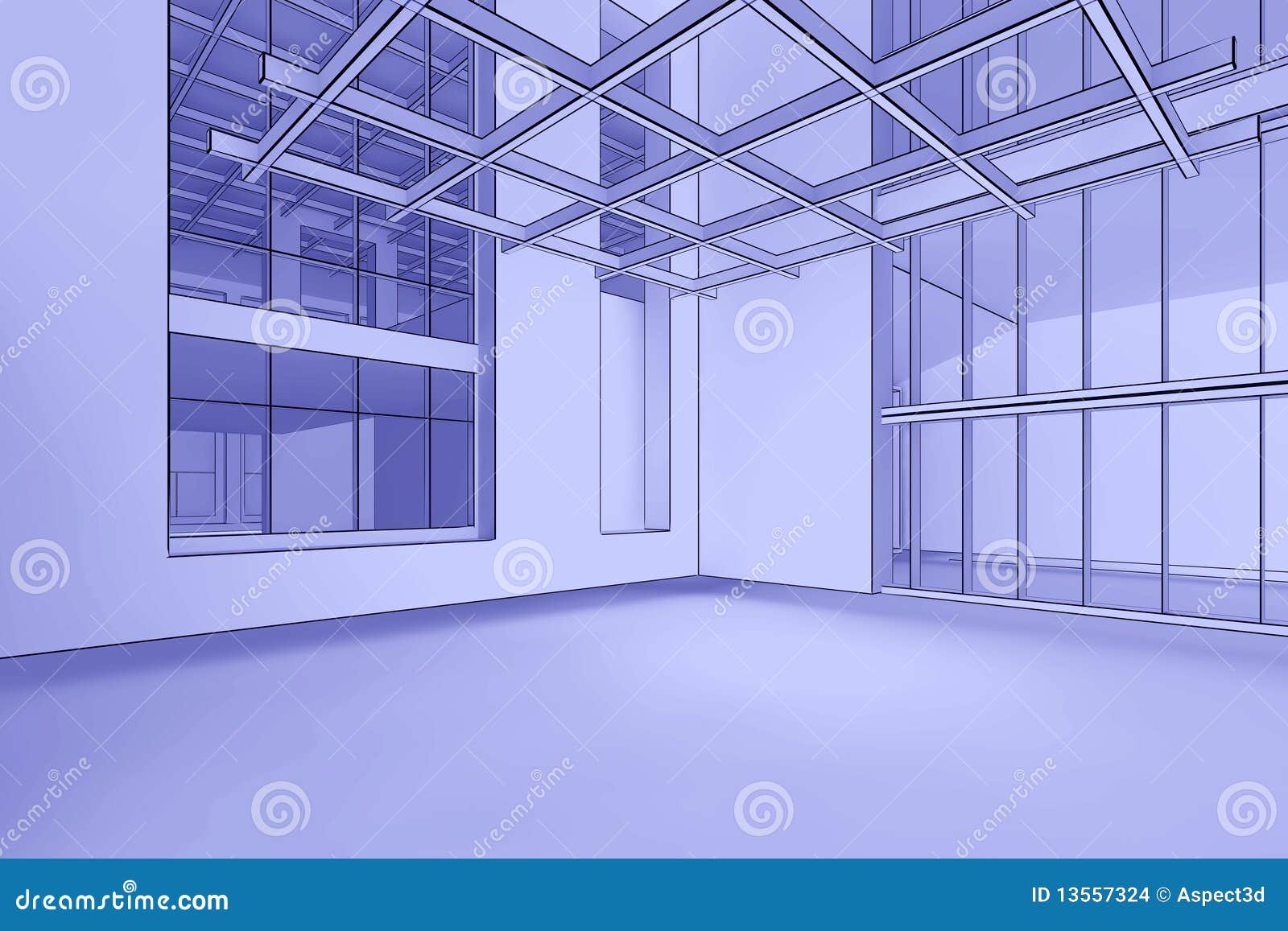 Empty Blueprint Interior stock illustration. Illustration of home ...