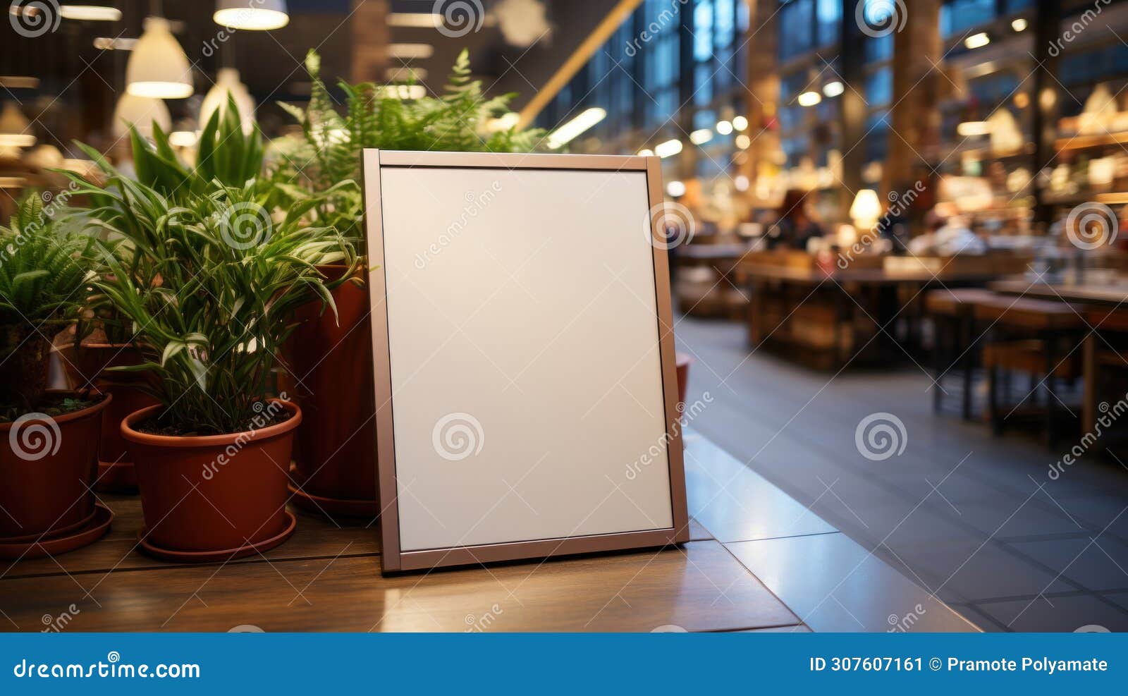 Empty Board for Product Advertisement at Department Store Stock ...