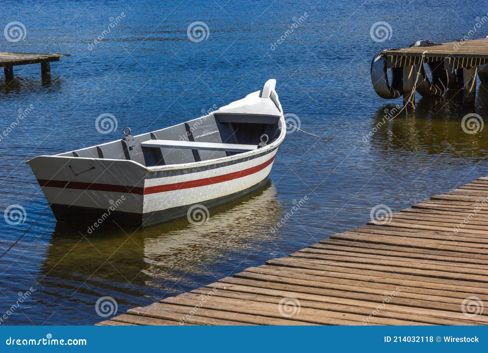 Empty Boat Parked Near the Pier Stock Photo - Image of water, parked ...