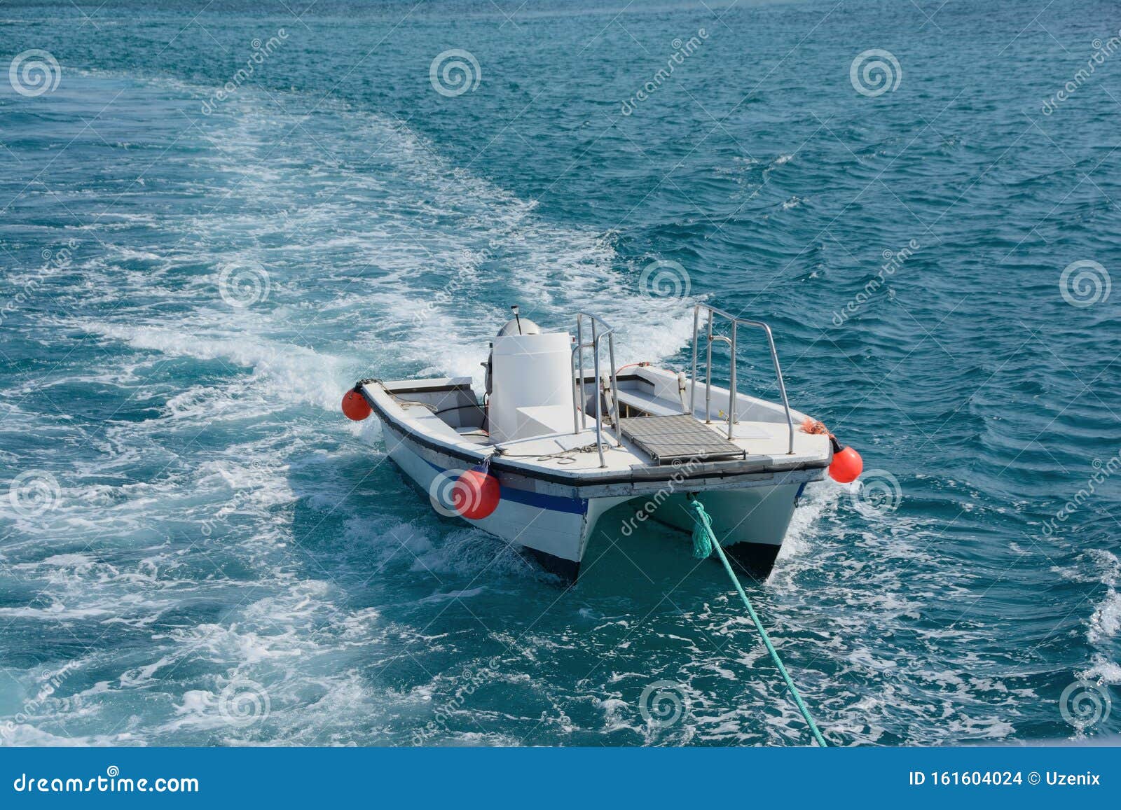 Empty Lifeboat, Rescue People In The Middle Of The Lake, Black And ...