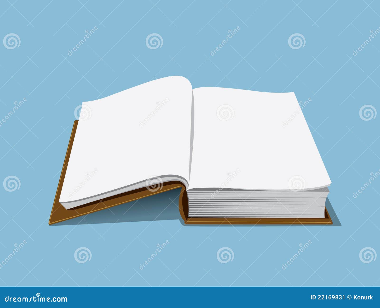 Empty Book Template. Standing Closed Book With White Cover. Vertical ...
