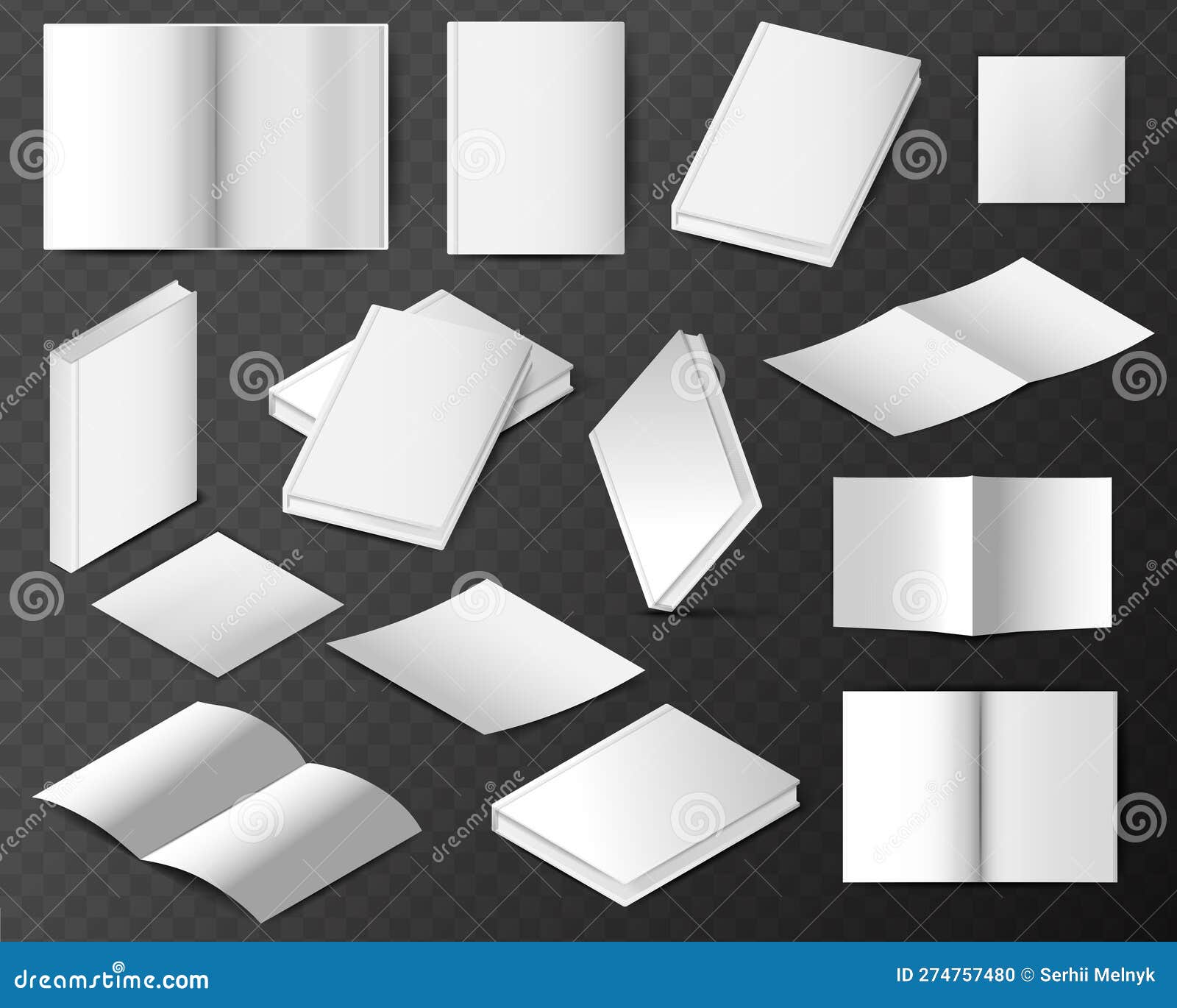 Empty book mockup stock vector. Illustration of template - 274757480