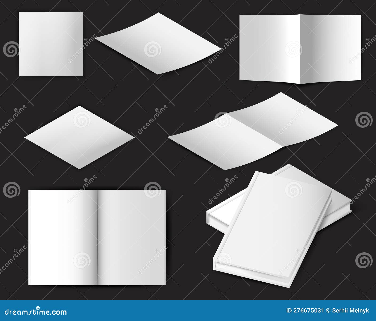 Empty book mockup stock vector. Illustration of print - 276675031