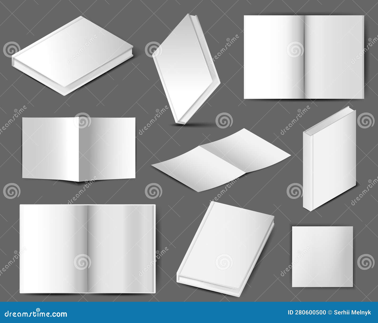 Empty book mockup stock vector. Illustration of blank - 280600500