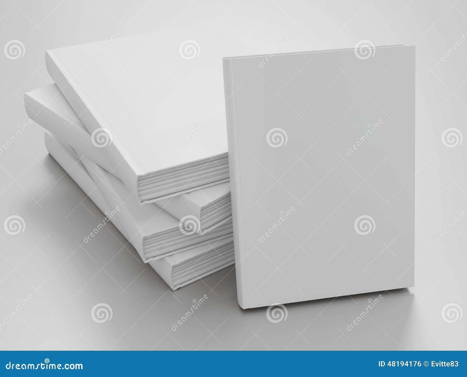 Empty Book Template. Standing Closed Book With White Cover. Vertical ...