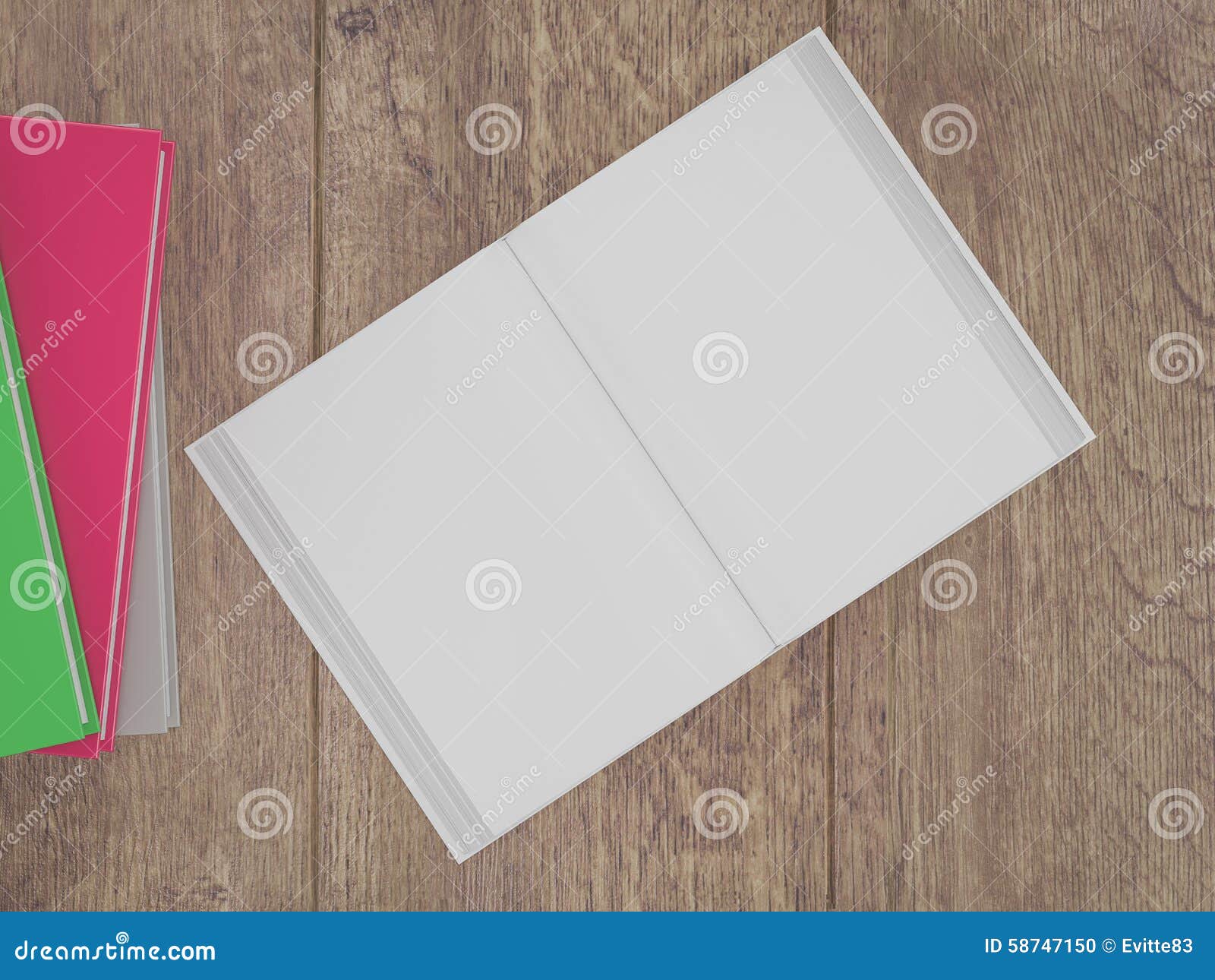Empty Book Mockup Template. High Resolution. Stock Photo - Image of ...