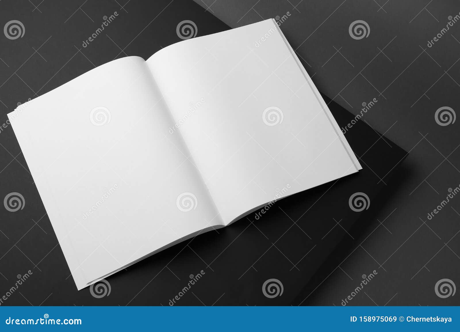 Empty Book Pages on Background. Mockup for Design Stock Image - Image ...