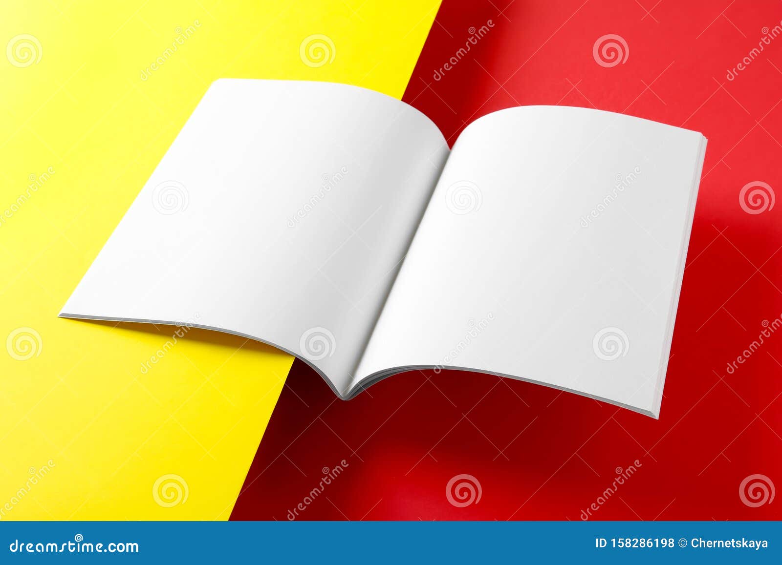 Empty Book Pages on Background. Mockup for Design Stock Photo - Image ...