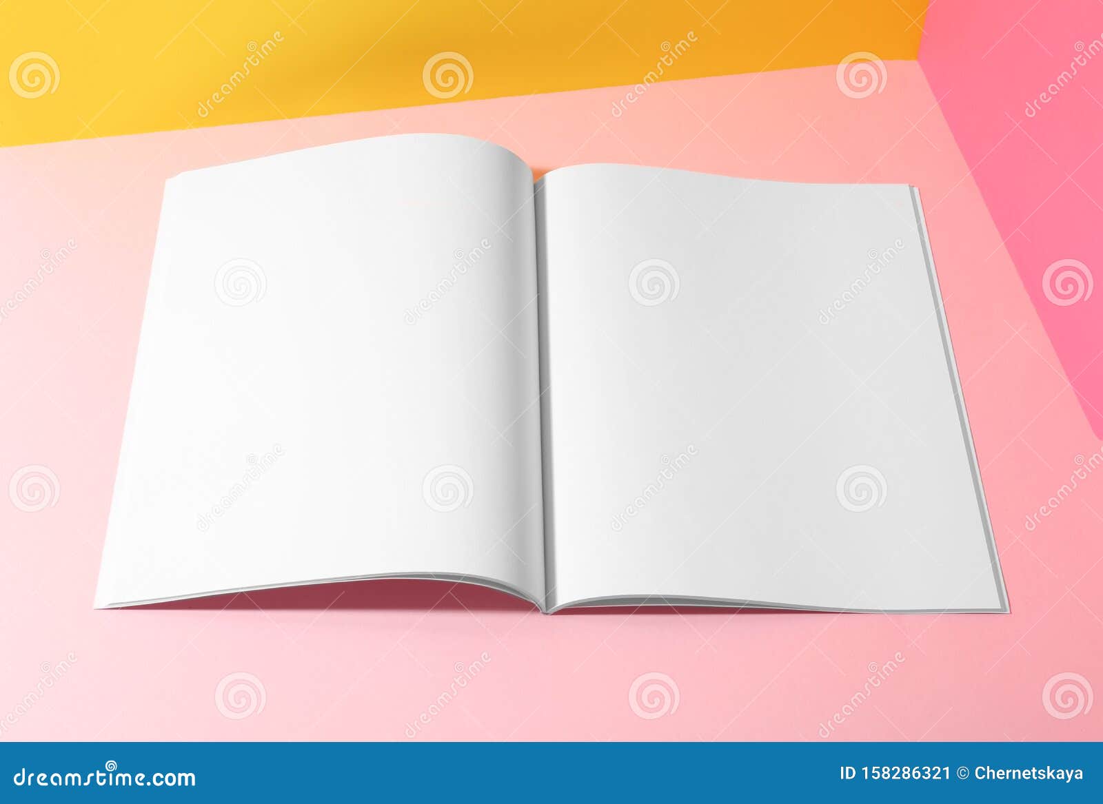 Empty Book Pages on Background. Mockup for Design Stock Image - Image ...
