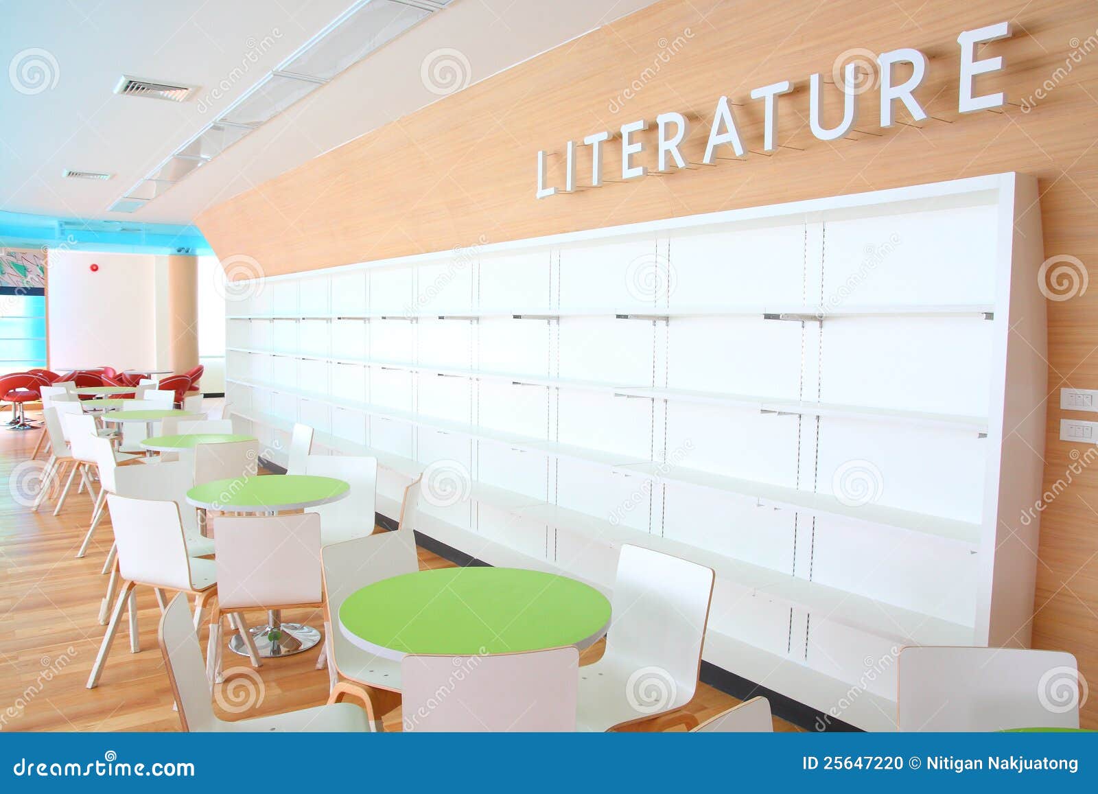 Empty Book Shelf stock photo. Image of data, literature - 25647220