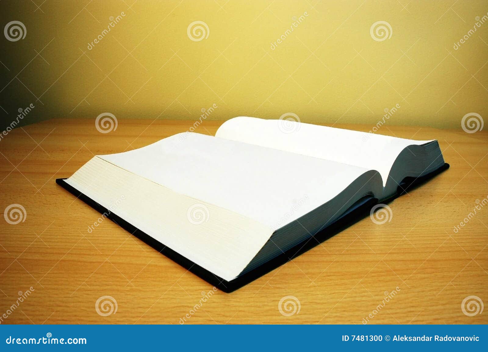 Empty book on the table stock photo. Image of justice - 7481300