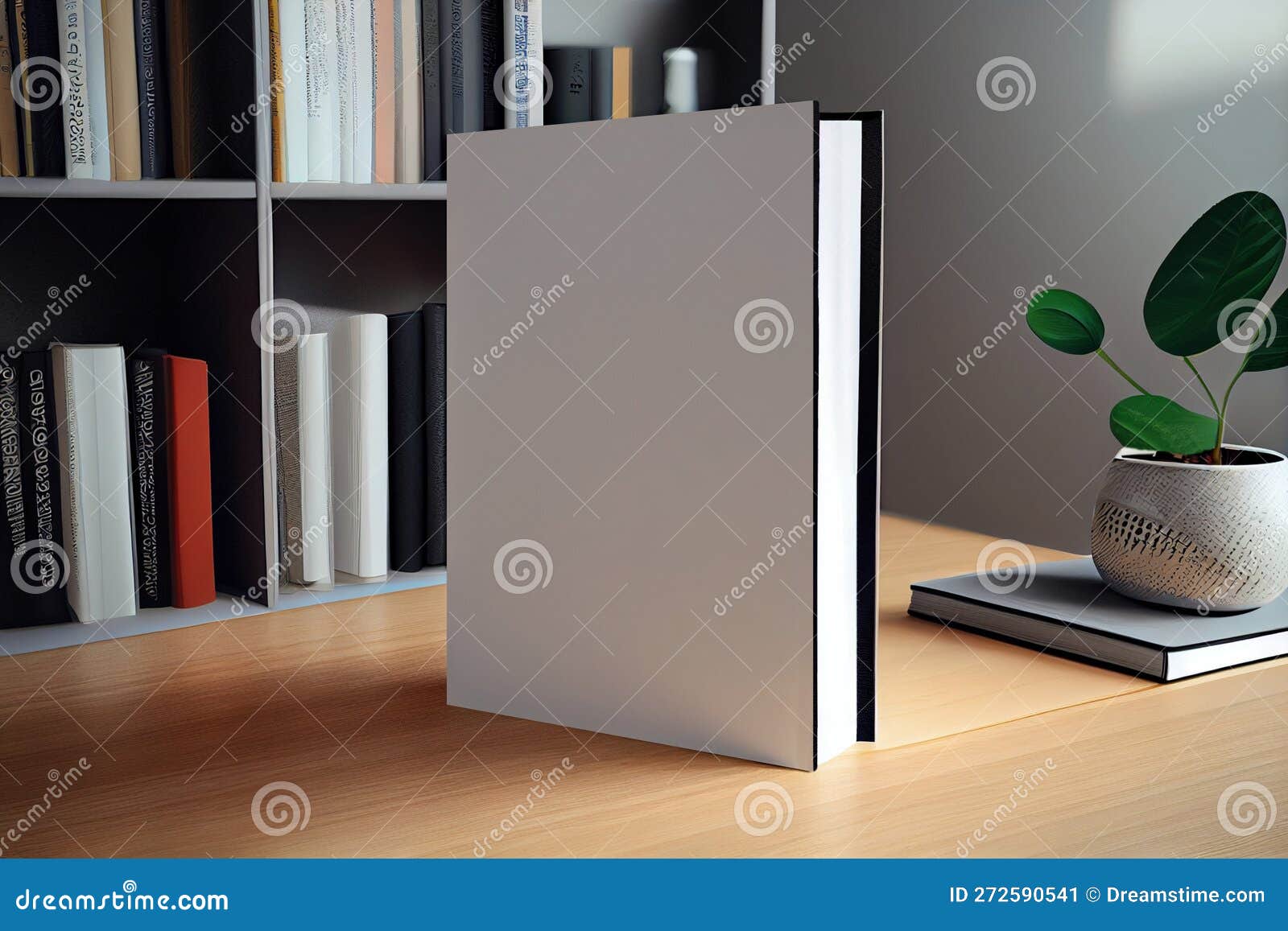Empty Book Template. Standing Closed Book with White Cover. Mock Up ...