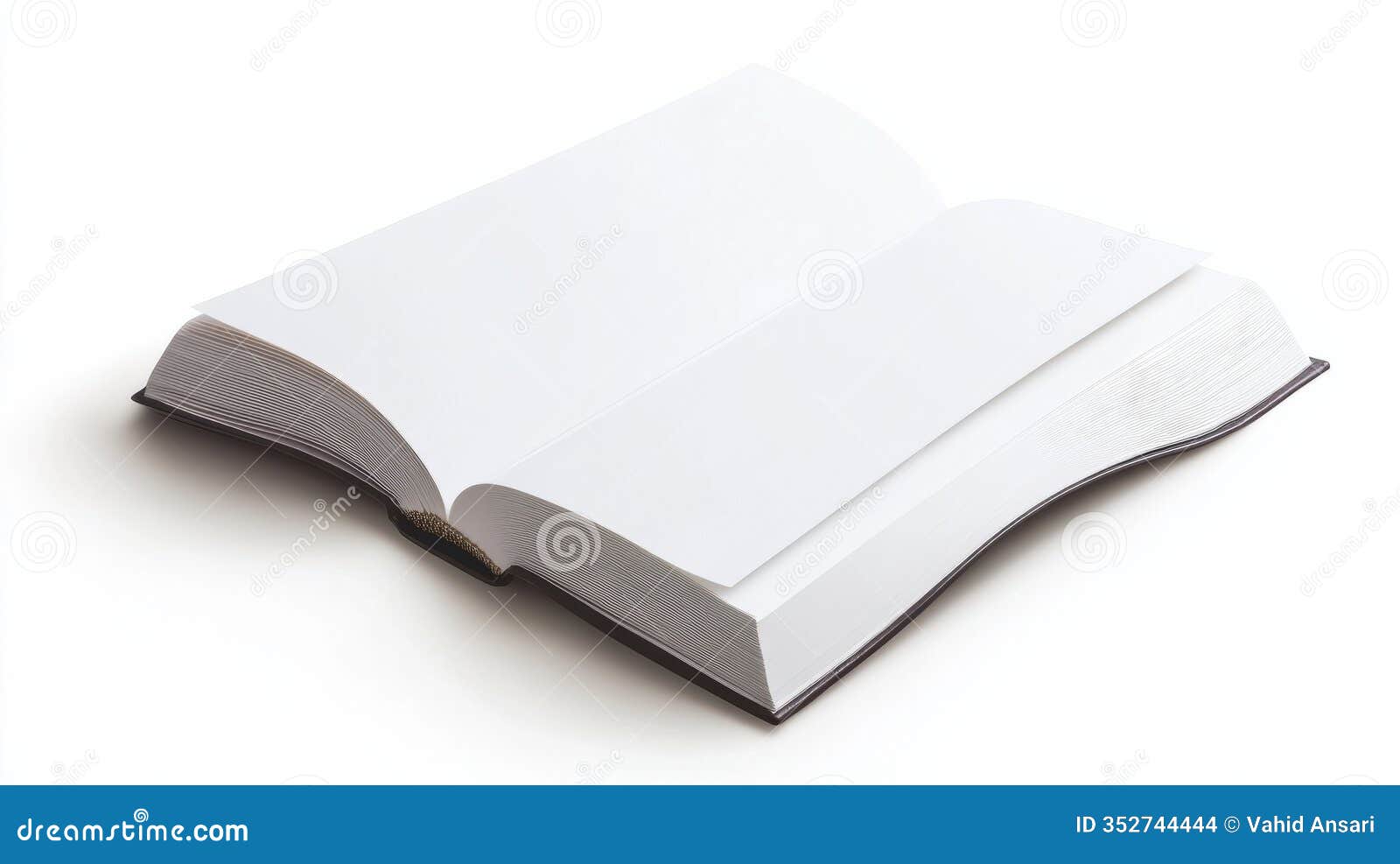 Empty Book Template on White Background Stock Illustration ...