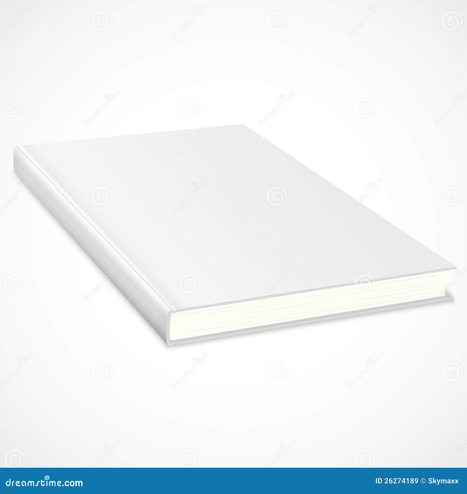 Empty Book Template. Standing Closed Book With White Cover. Vertical ...