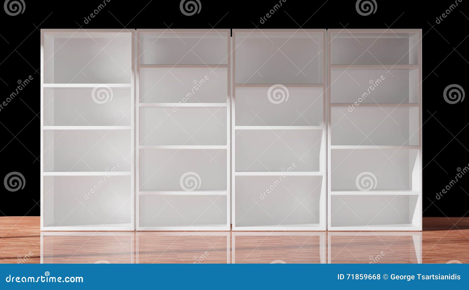 Empty Bookcase In A Living Room Royalty-Free Stock Image ...