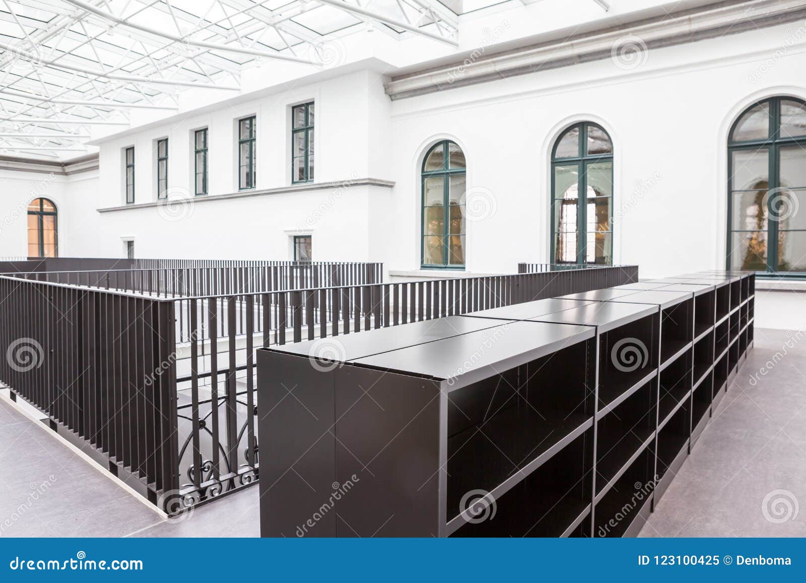 Empty books racks stock image. Image of silence, office - 123100425
