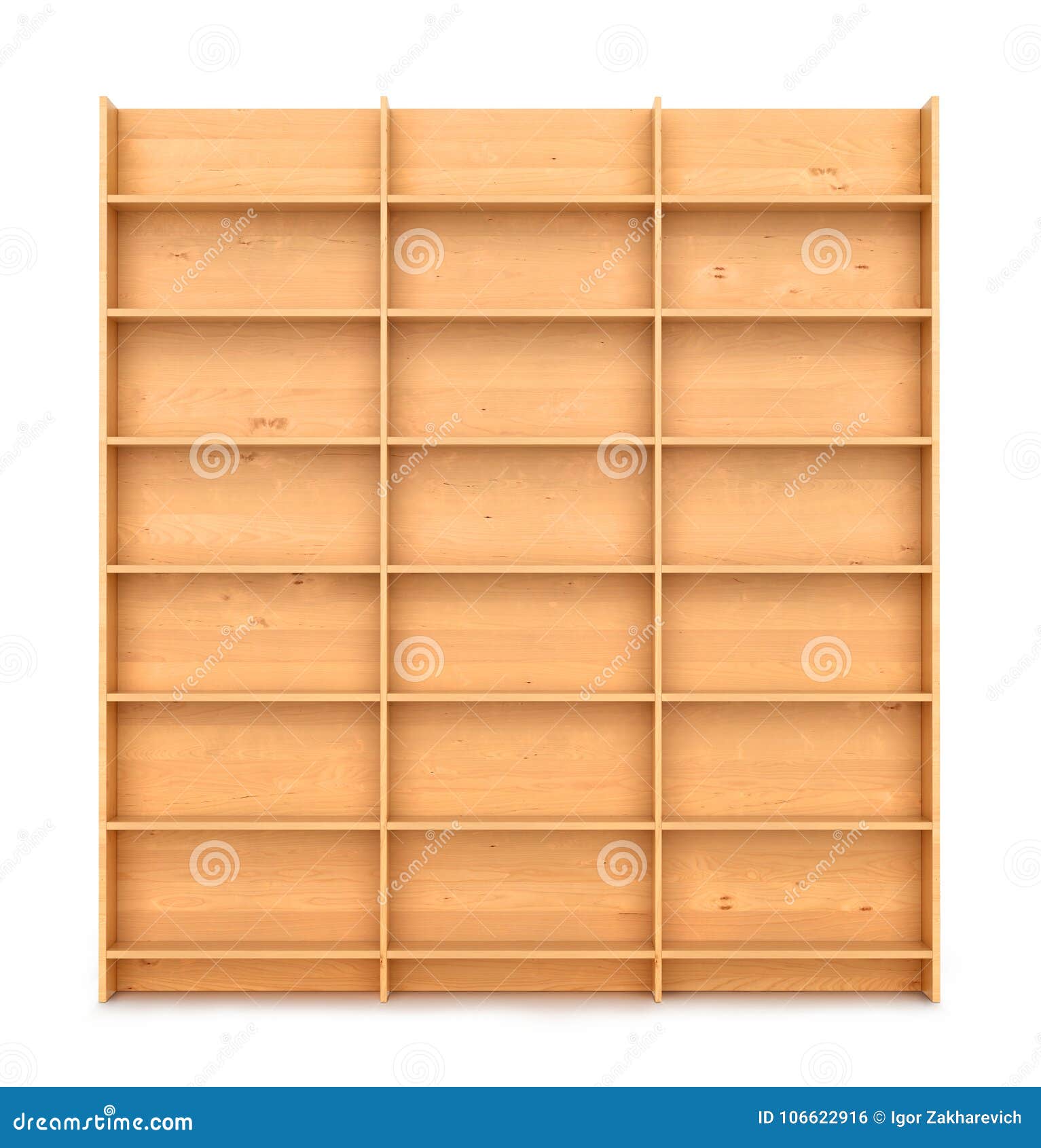 Empty Bookshelf Cartoon Vector | CartoonDealer.com #15710443