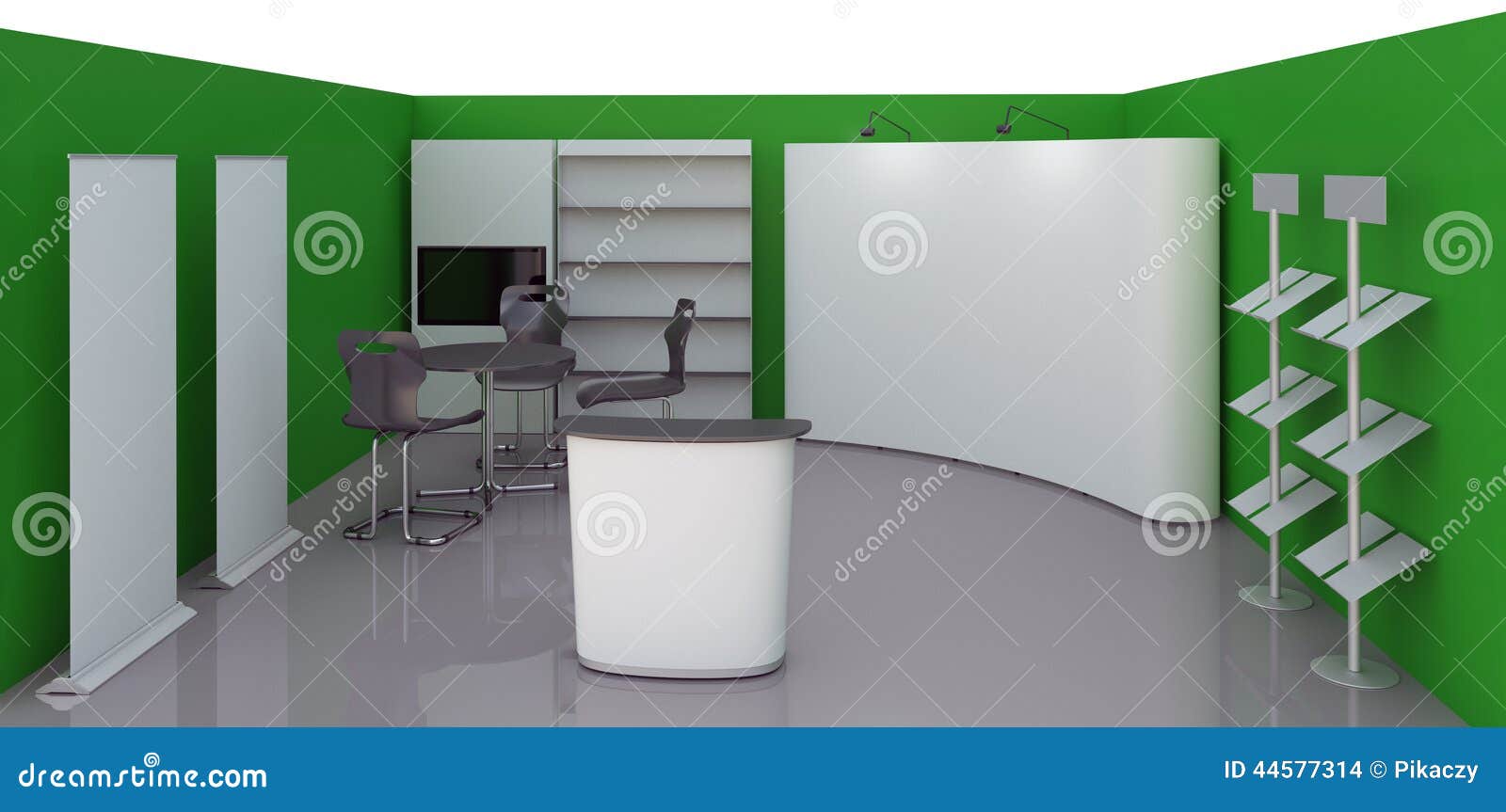 Empty booth space stock illustration. Illustration of isolated - 44577314