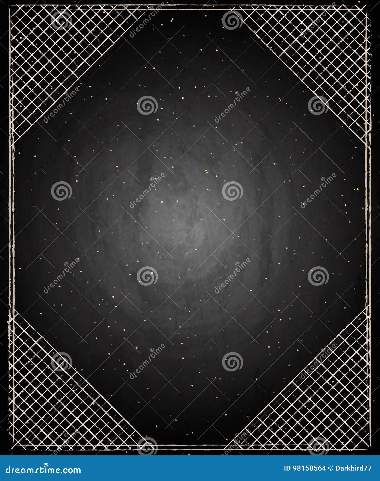 Empty Border on Blackboard Chalkboard Background with Corners Stock ...