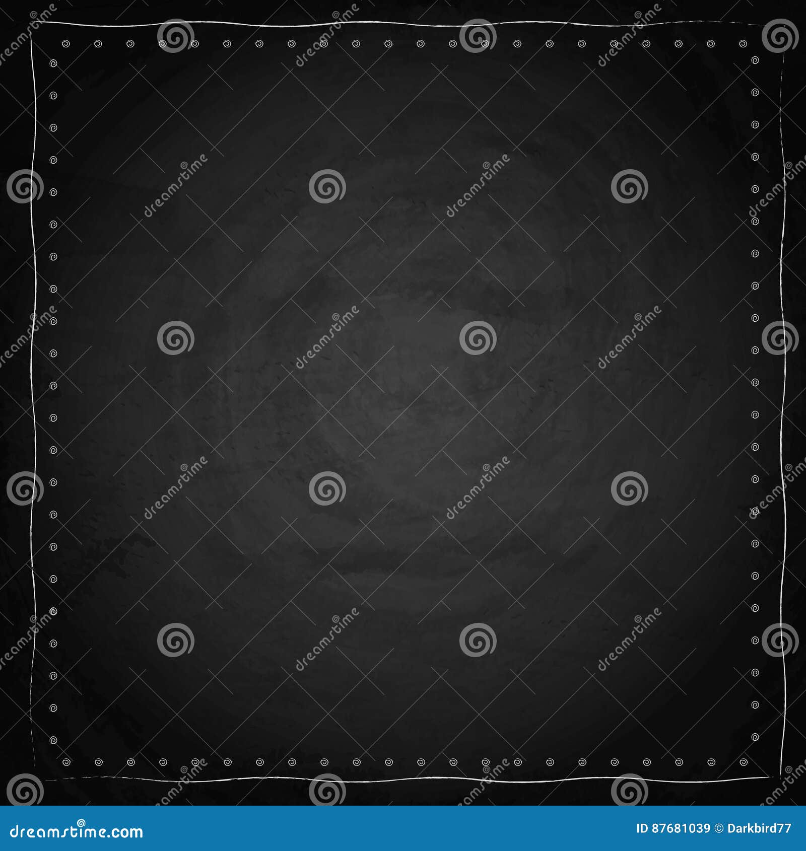 Empty Border on Blackboard Chalkboard Background Stock Illustration ...