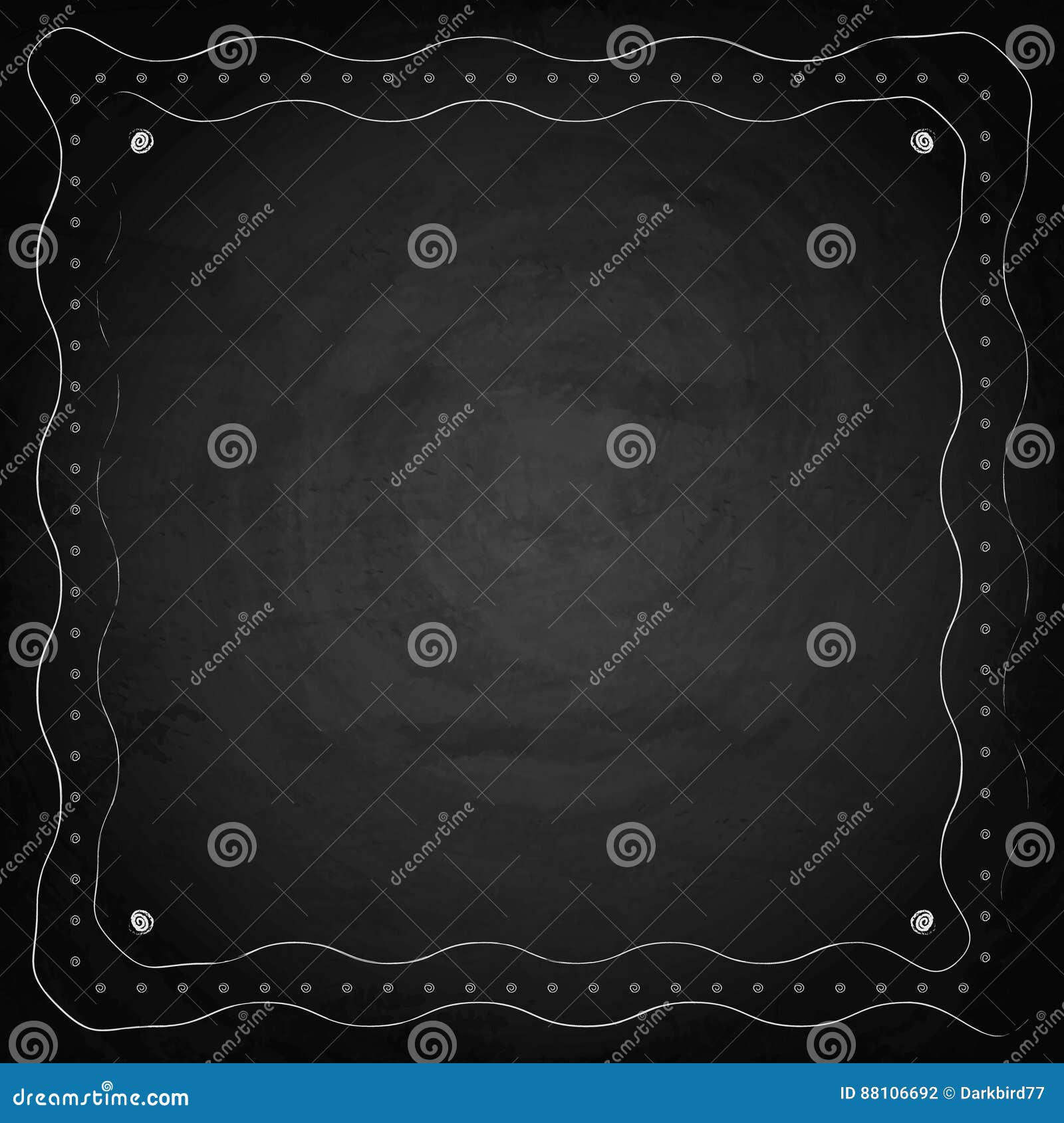 Empty Border on Blackboard Chalkboard Background Stock Illustration ...