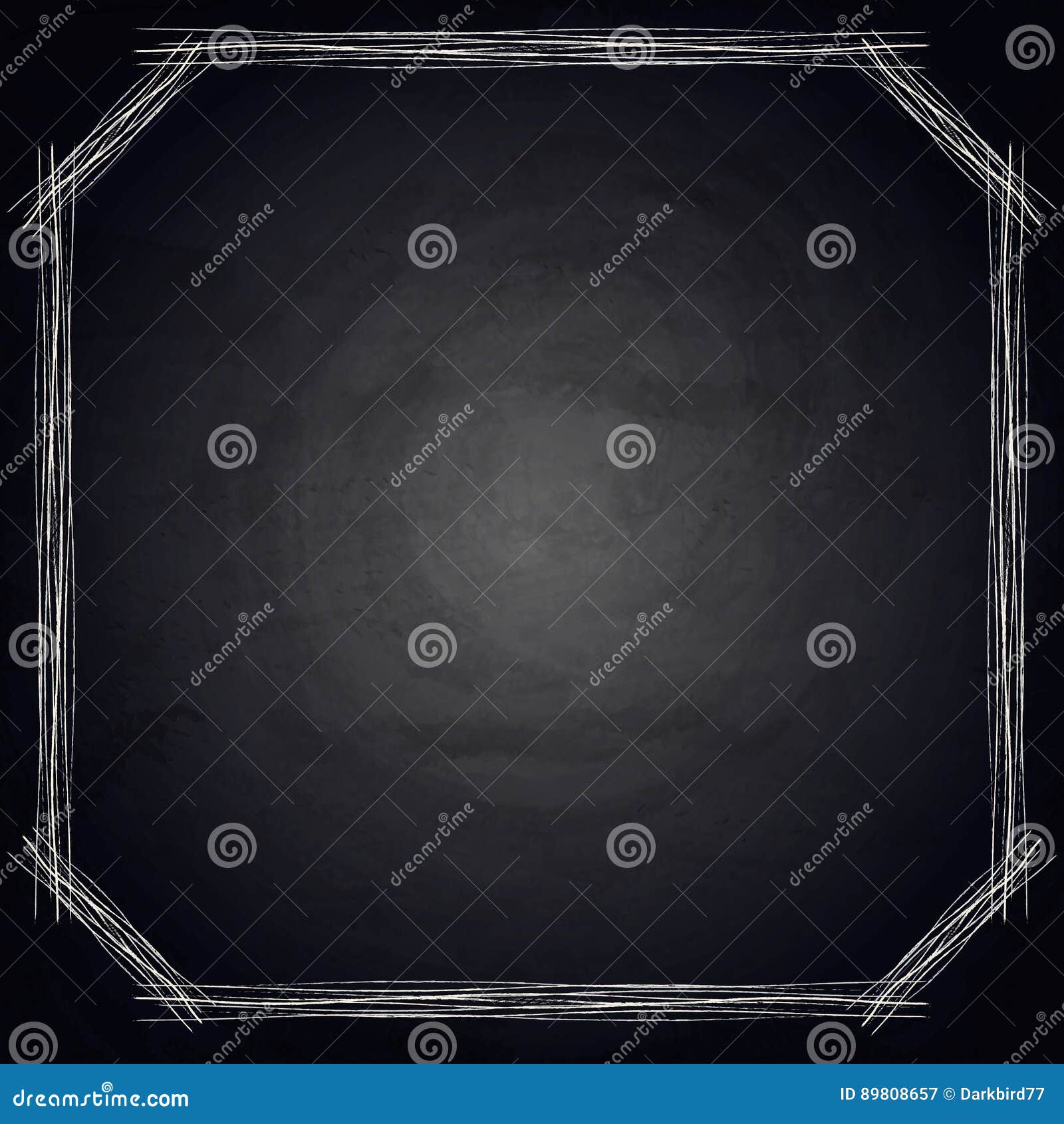 Empty Border on Blackboard Chalkboard Background Stock Illustration ...