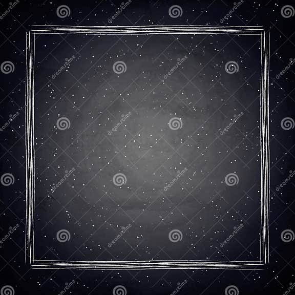 Empty Border on Blackboard Chalkboard Background Stock Illustration ...