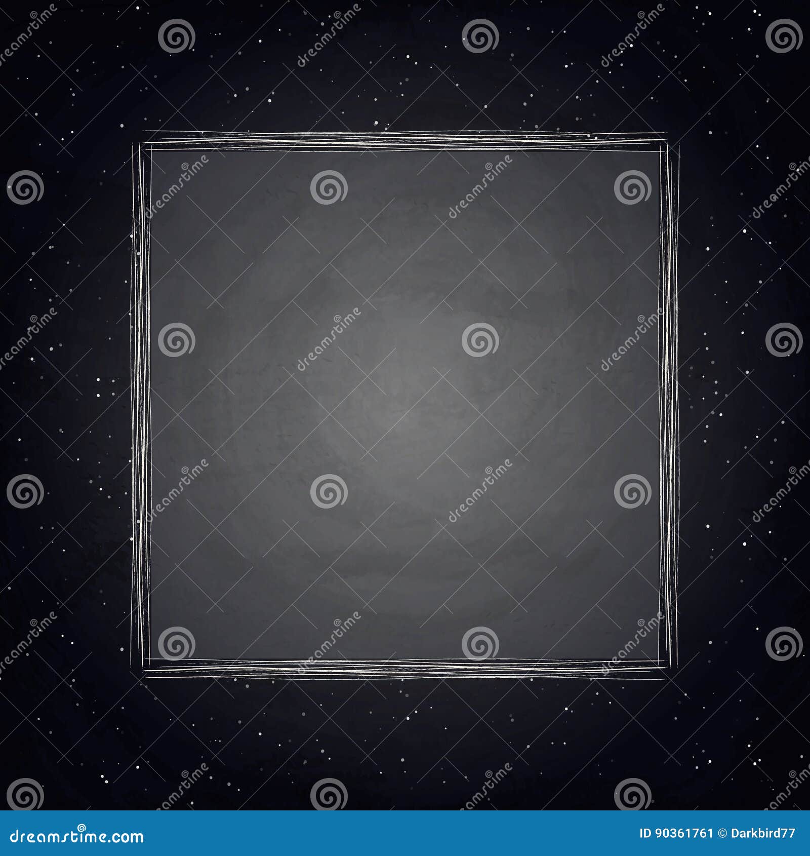 Empty Border on Blackboard Chalkboard Background Stock Illustration ...
