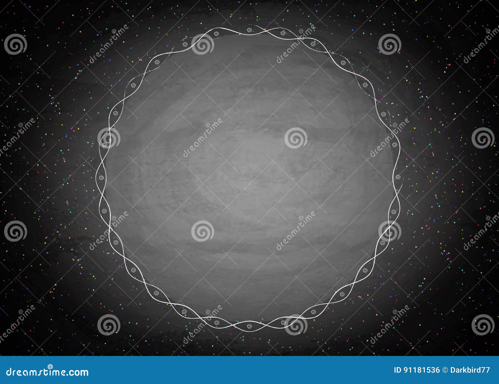 Empty Border on Blackboard Chalkboard Background Stock Vector ...
