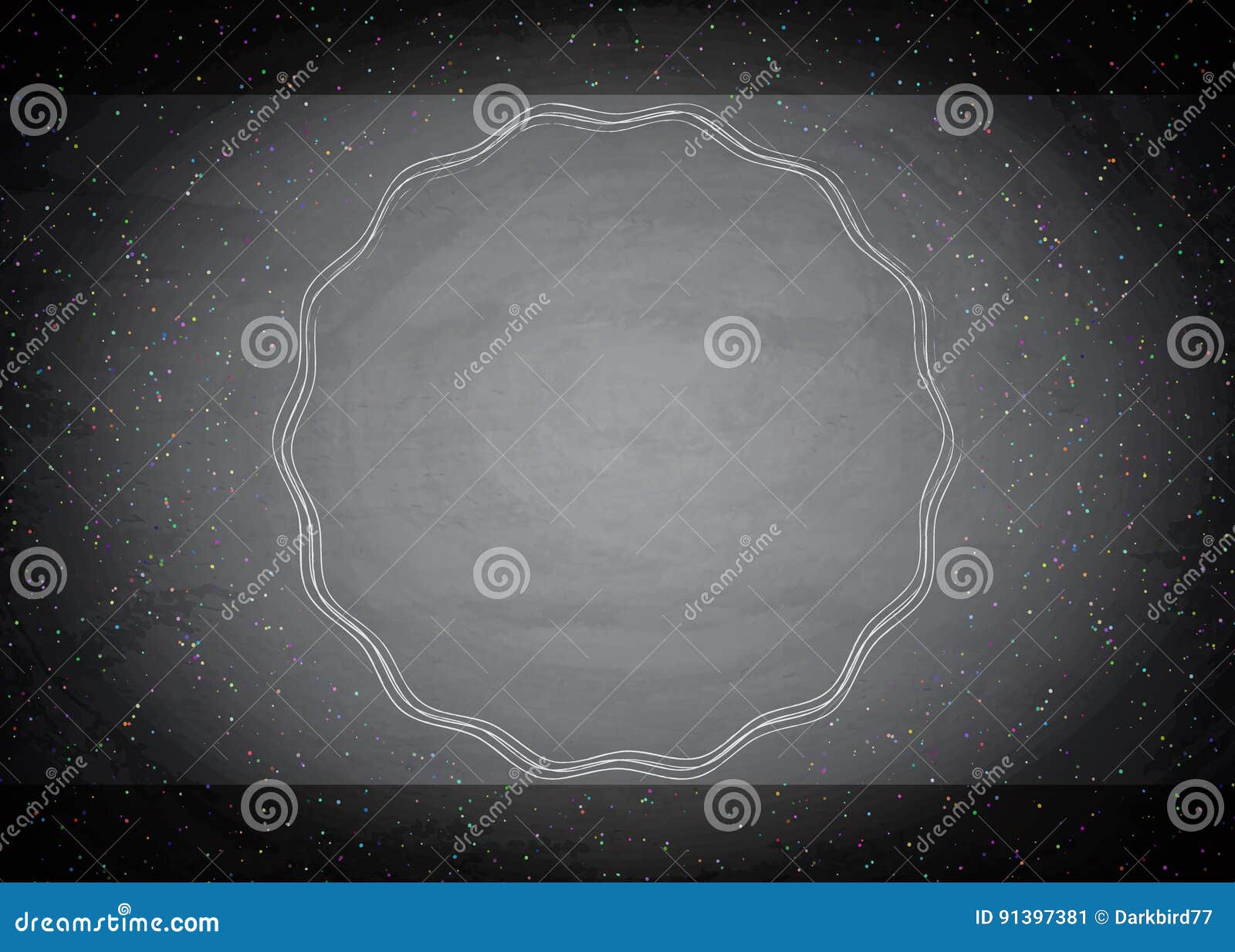Empty Border on Blackboard Chalkboard Background Stock Vector ...