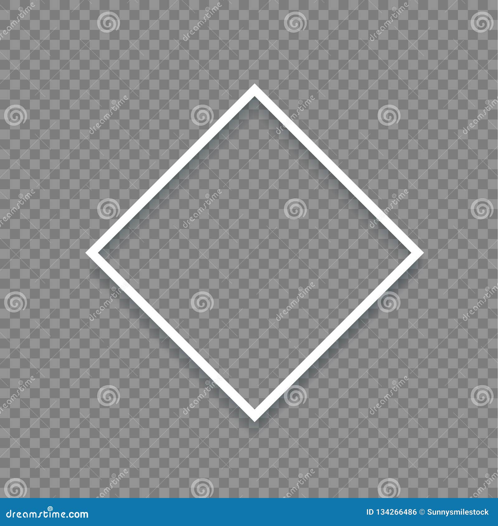 Empty Border Template for Design Over Transparent Background. Vector ...