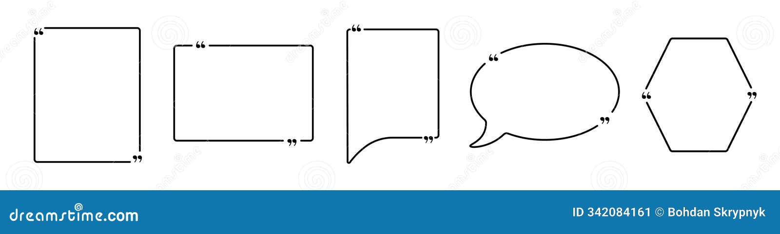 Empty Borders for Definition and Citation Outline. Stock Illustration ...