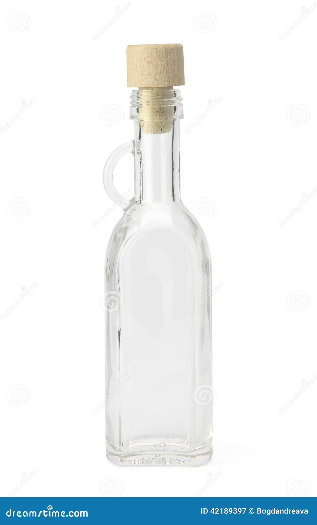 Empty bottle with cork cap stock image. Image of clean - 42189397