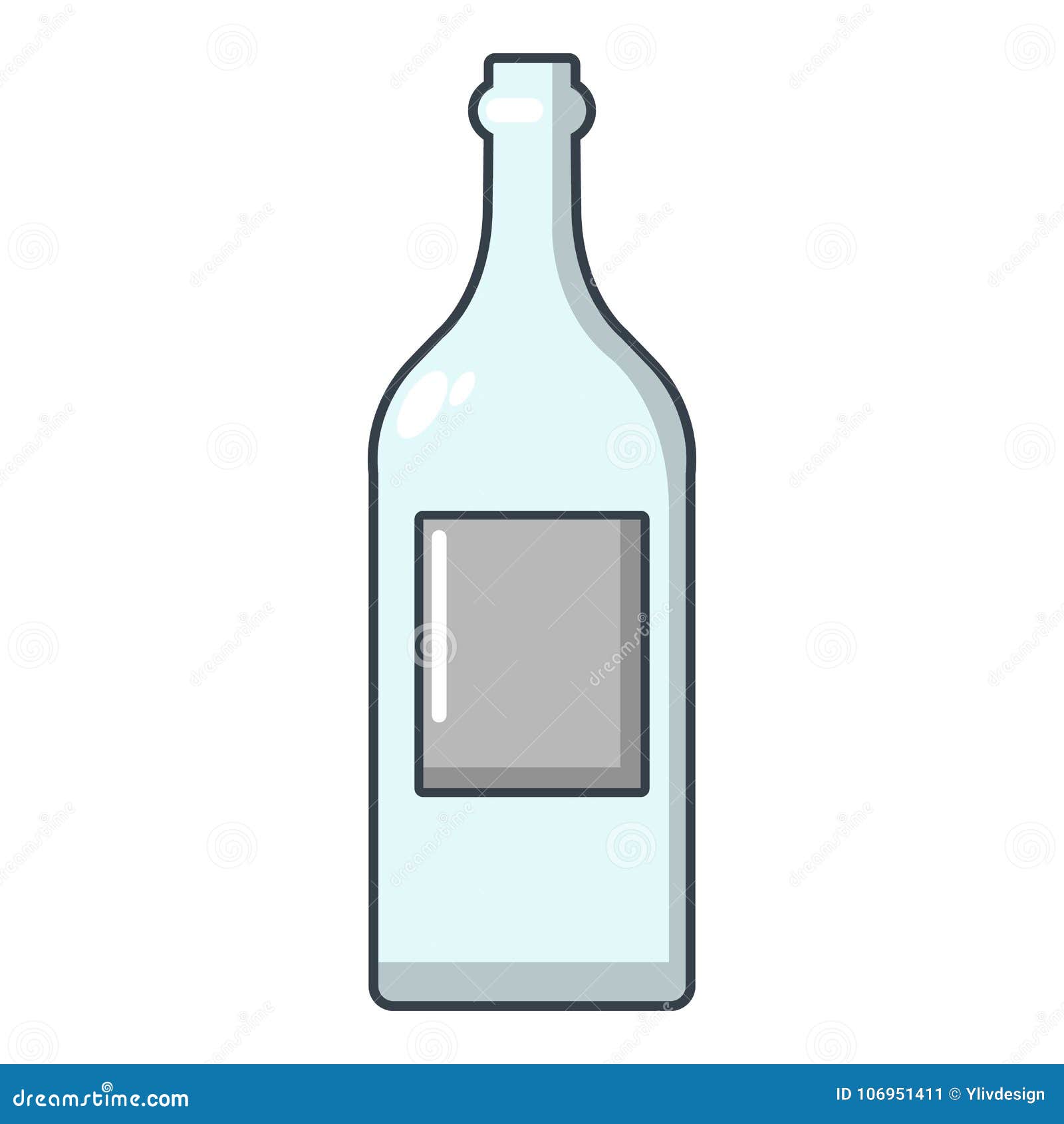 Empty Bottle Icon, Cartoon Style Stock Vector - Illustration of cartoon ...