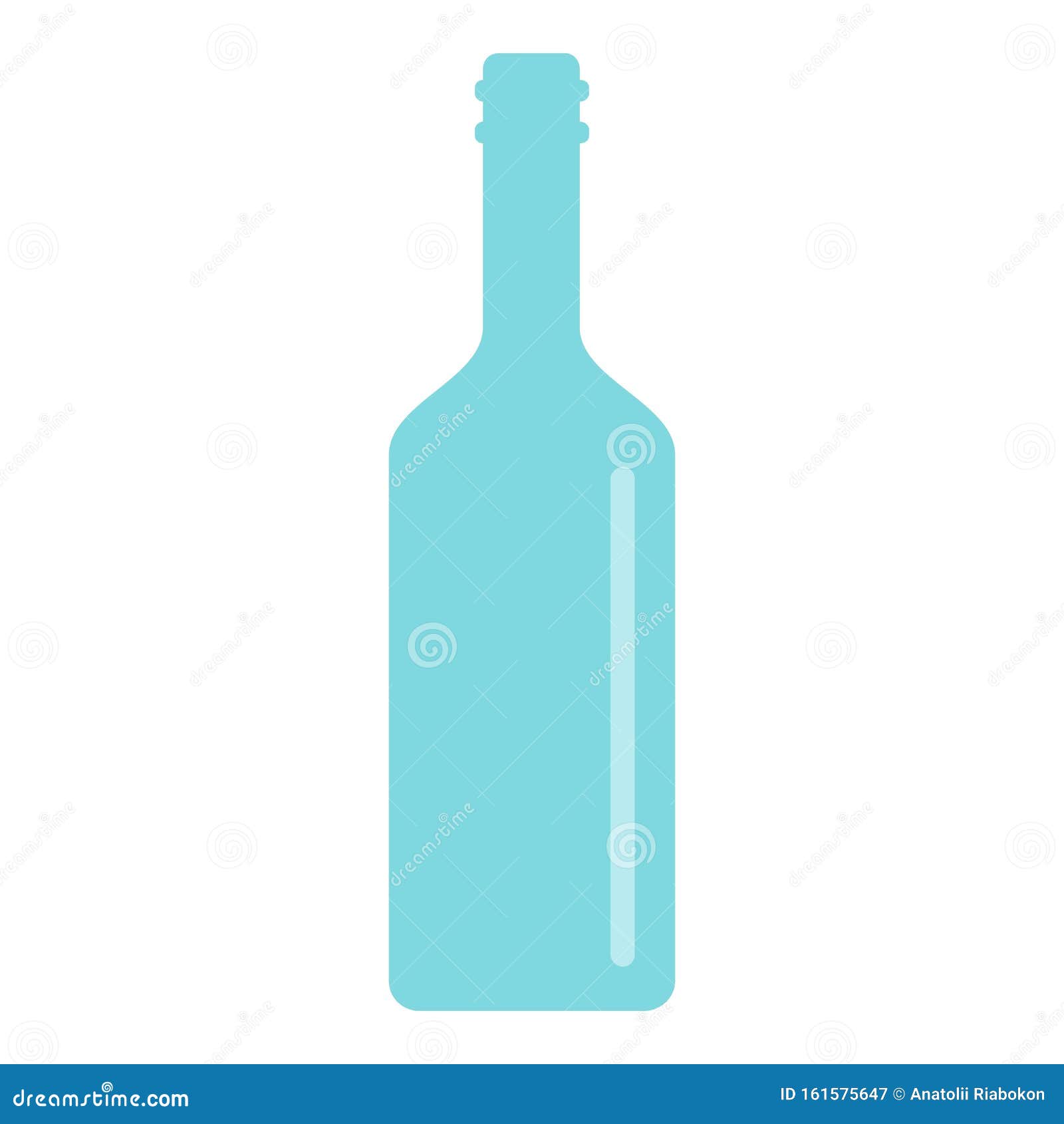 Empty Bottle Icon, Flat Style Stock Vector - Illustration of full, icon ...