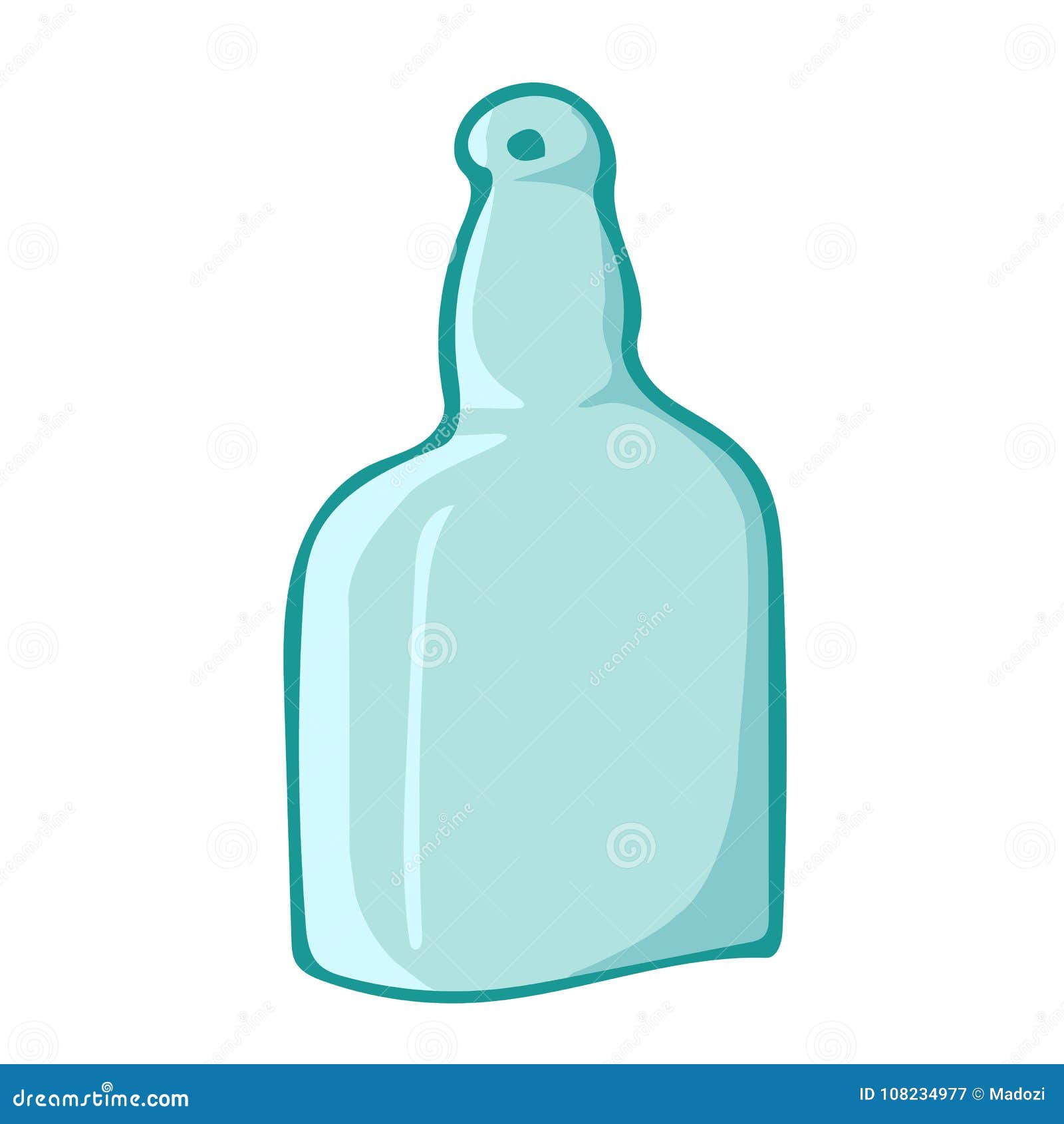 Empty Bottle Isolated Illustration Stock Vector - Illustration of ...