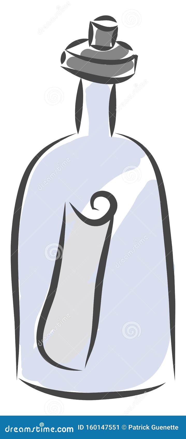 Empty Bottle with a Letter in it Vector Illustration Stock Vector ...