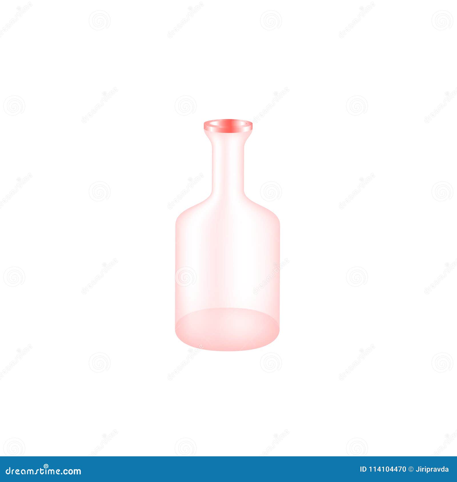 Empty bottle in red design stock vector. Illustration of bottle - 114104470