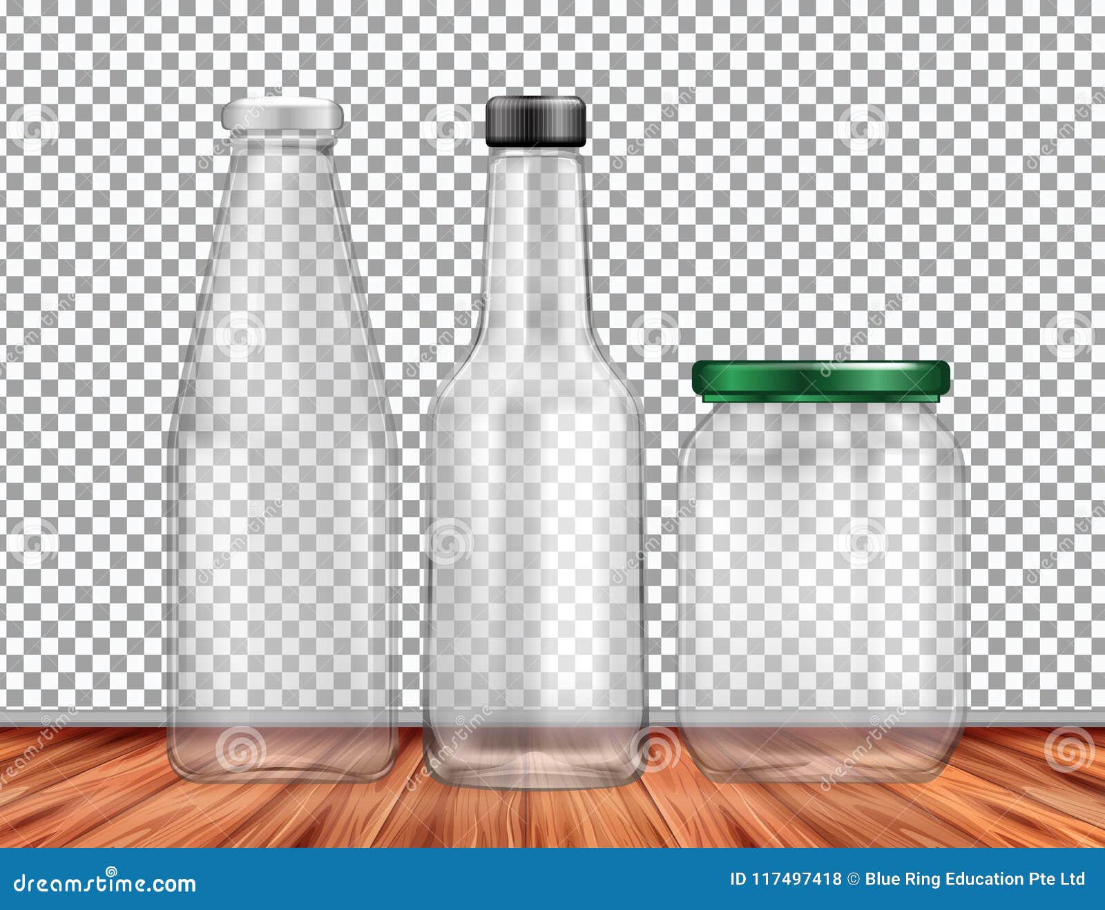 Empty Bottle on Transparent Background Stock Vector - Illustration of ...