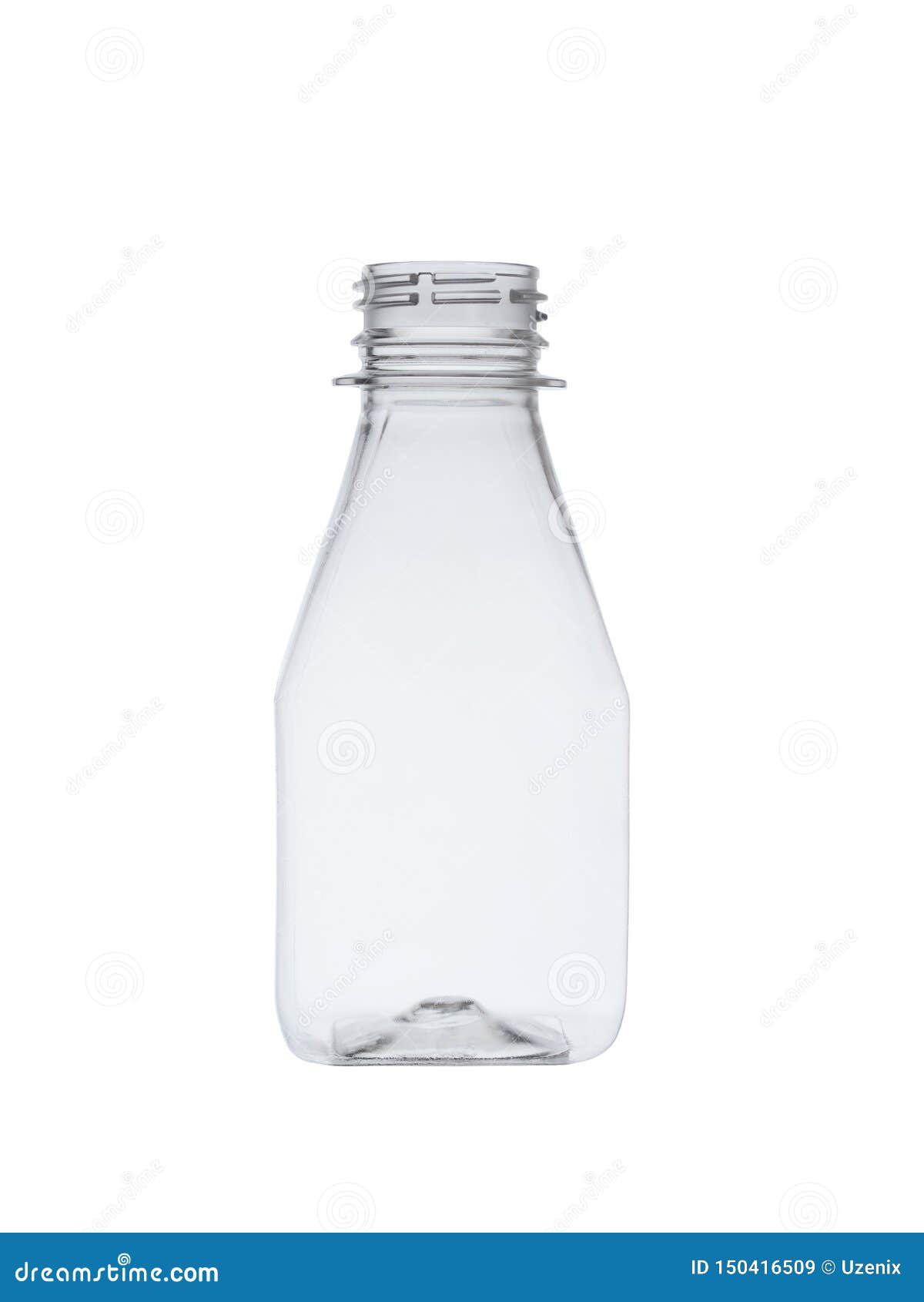 Empty Bottle from Transparent Plastic Isolated on a White Background ...
