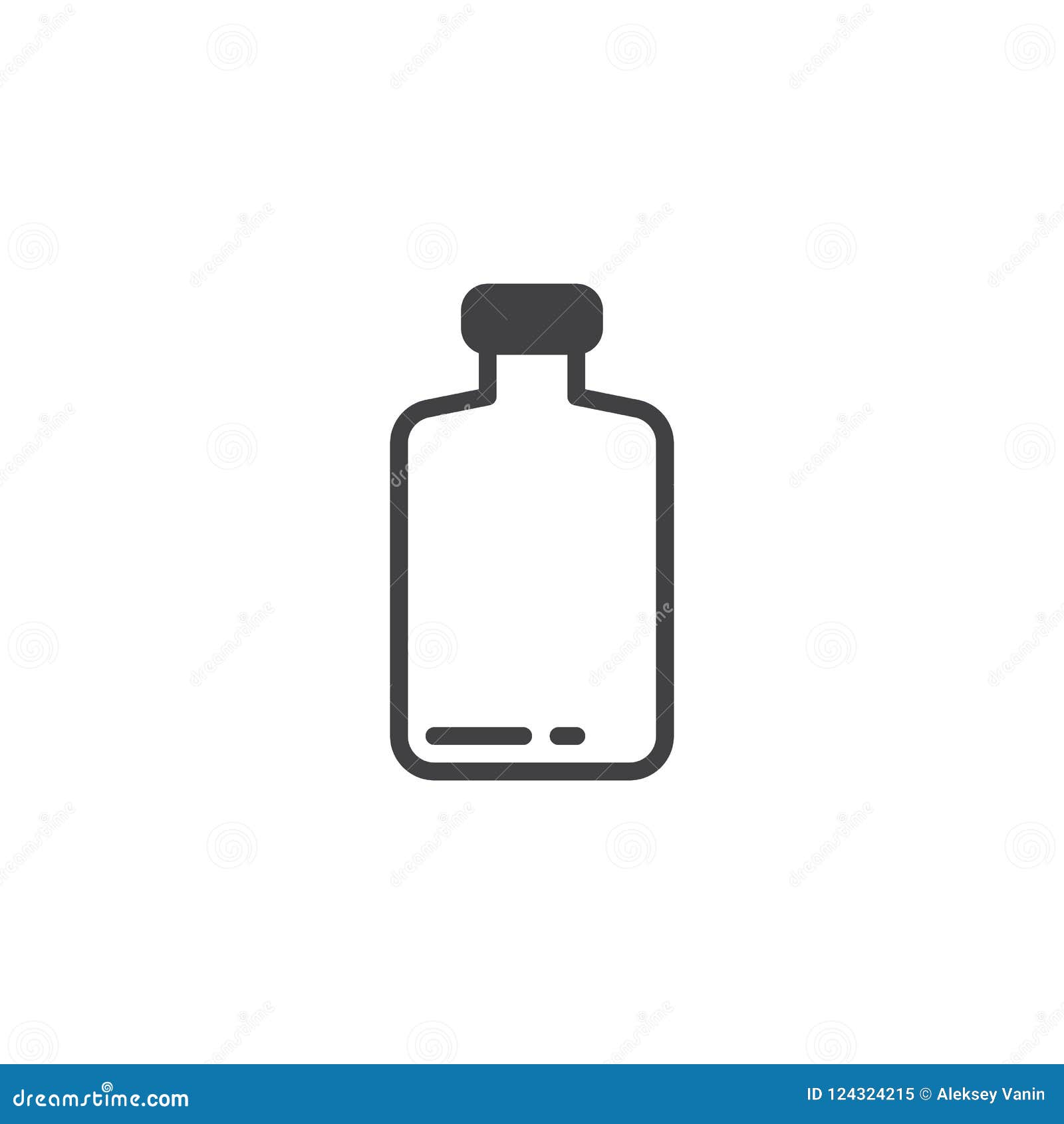 Empty bottle vector icon stock vector. Illustration of design - 124324215