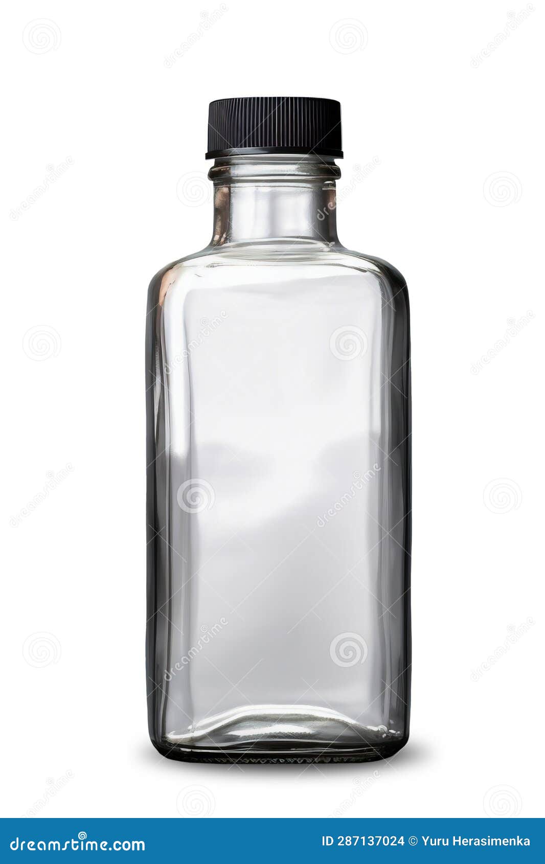 Empty Bottle on White Background for Mockup. Minimal Concept Stock ...