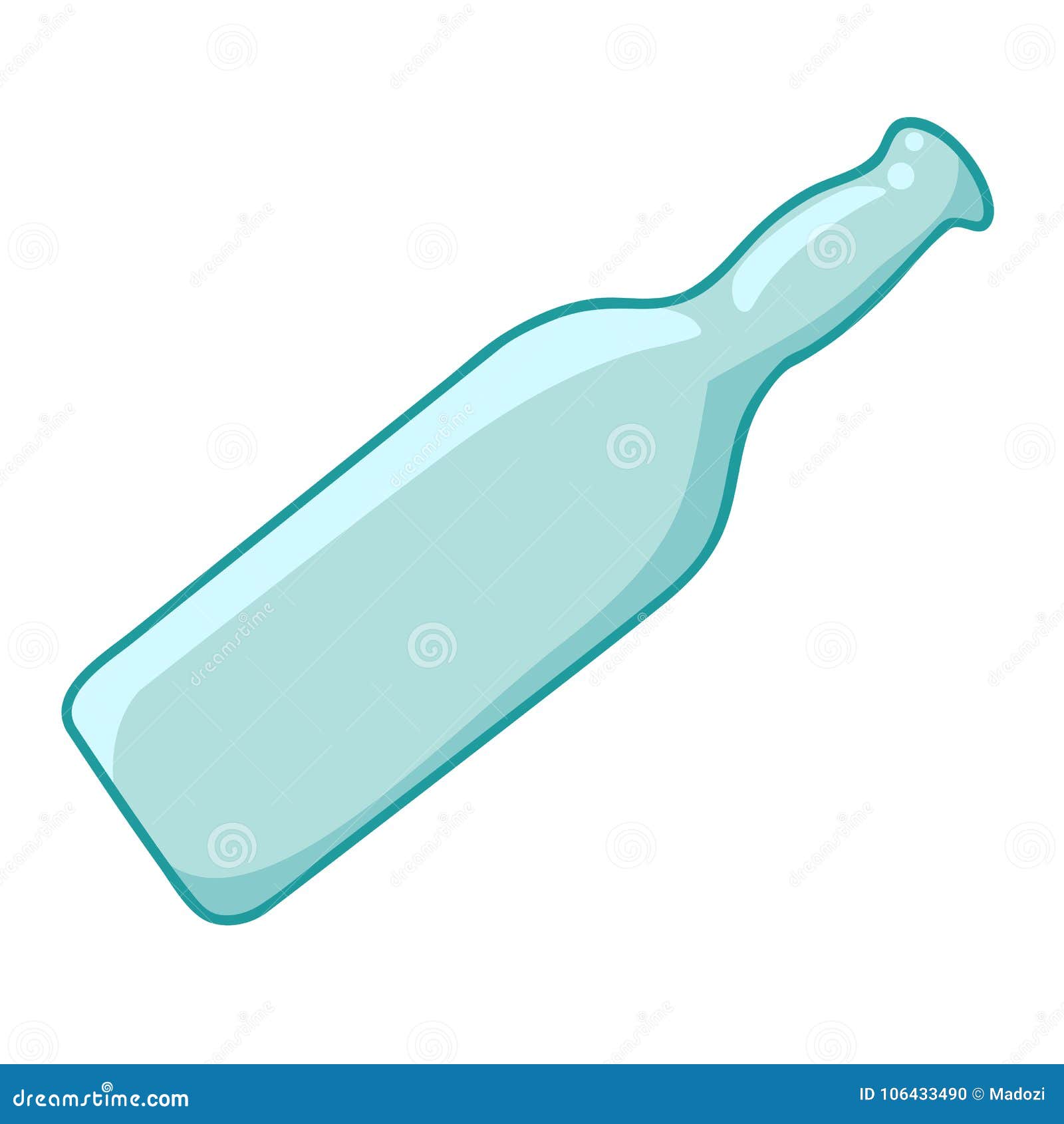 Empty Bottles Isolated Illustration Stock Vector - Illustration of ...