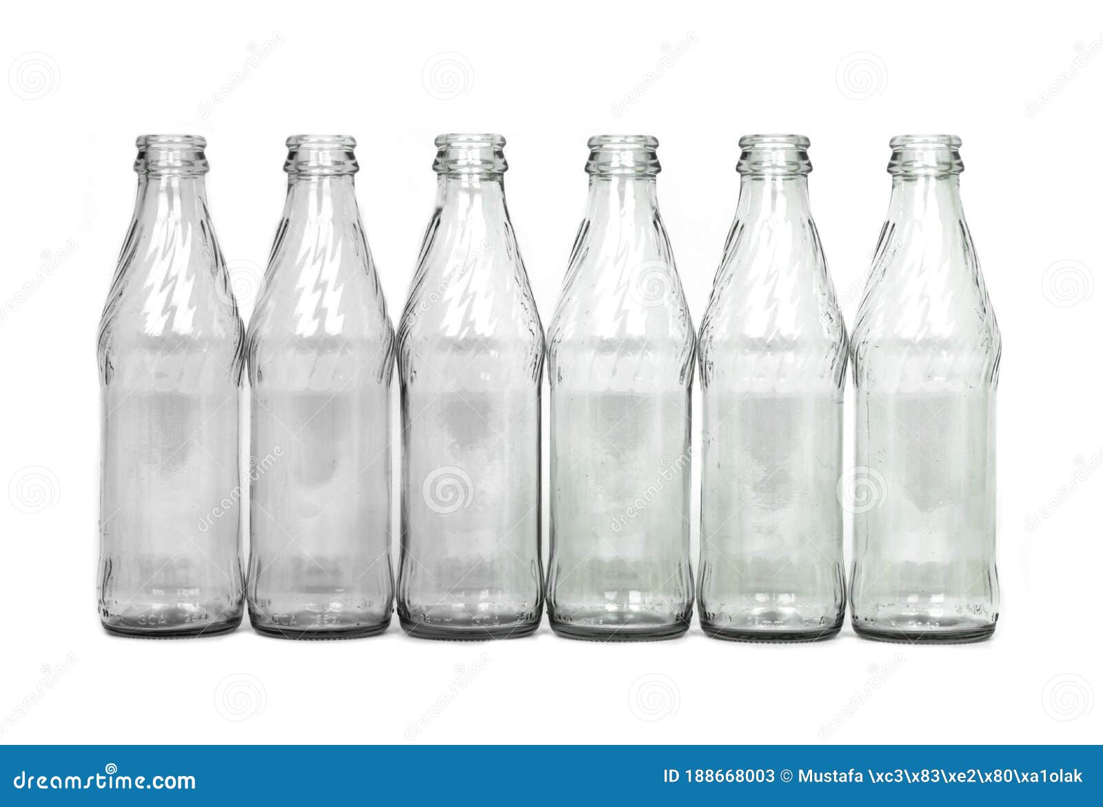 Empty Bottles on White Background Stock Image - Image of design, group ...